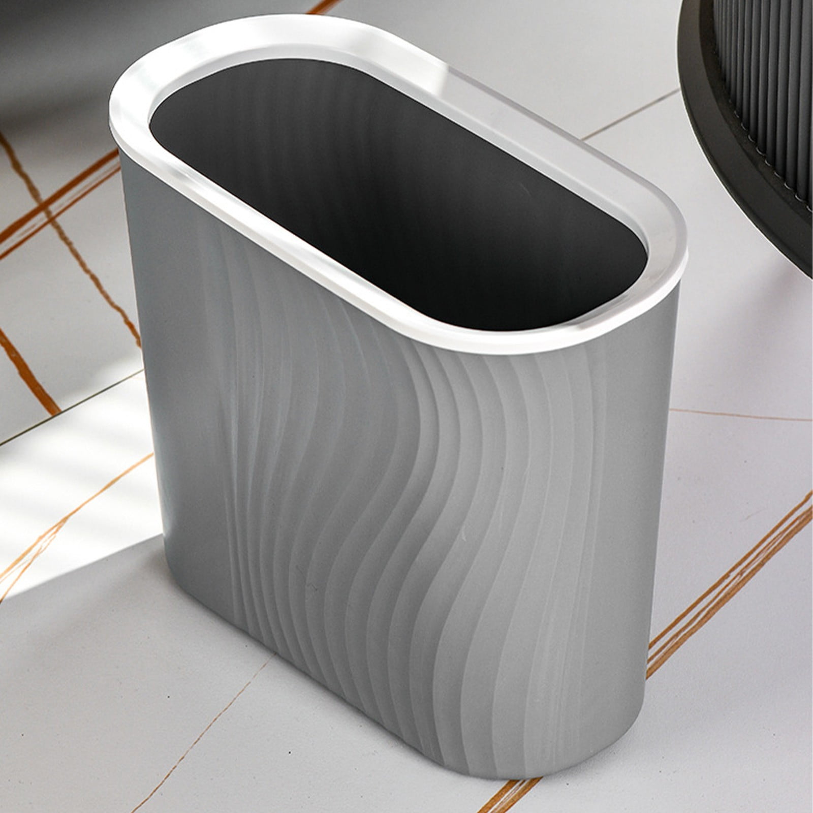 Click here for Com1950s 10.4-Inch Slim Plastic Wastebasket With A... prices