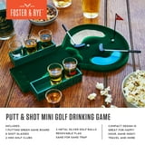 Foster & Rye Mini Golf Drinking Game Set with New Putter, Beer Shot ...