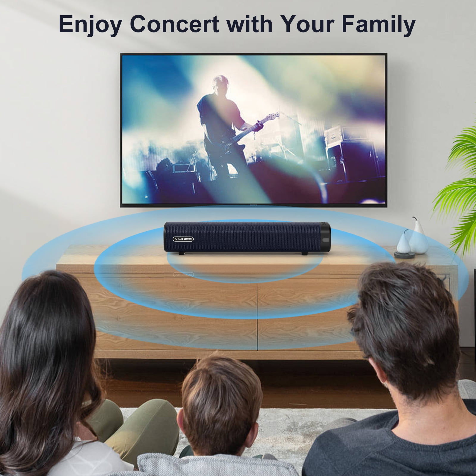 Buy ViliNice TV Soundbar, 16 inch Sound Bar with Subwoofer, Wired ...
