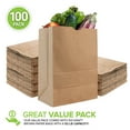 Large Kraft Brown Paper Grocery Bags, 100 ct, 52 lb - Walmart.com