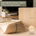 Becko US Wooden Jigsaw Puzzle Sorting Trays with Drawer Design for ...