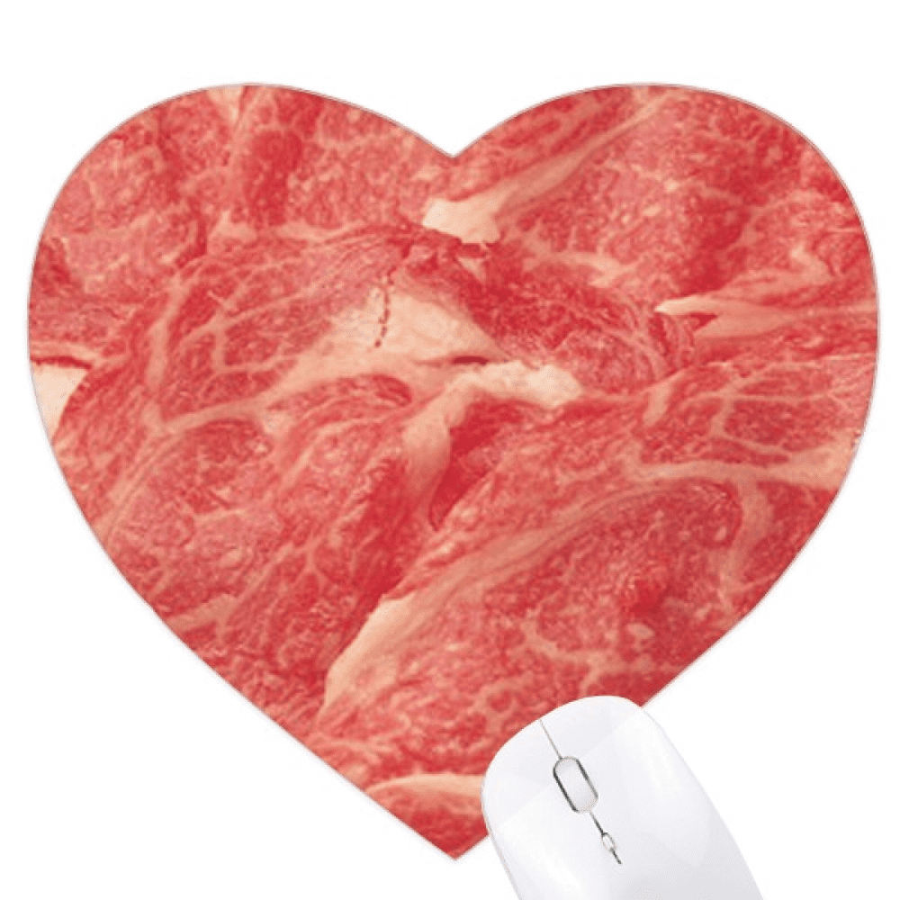 Lamb Rolls Raw Meat Food Texture Heart Mousepad Rubber Mat Game Office ...