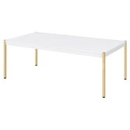 ACME Patina Coffee Table in White and Chrome - Walmart.com