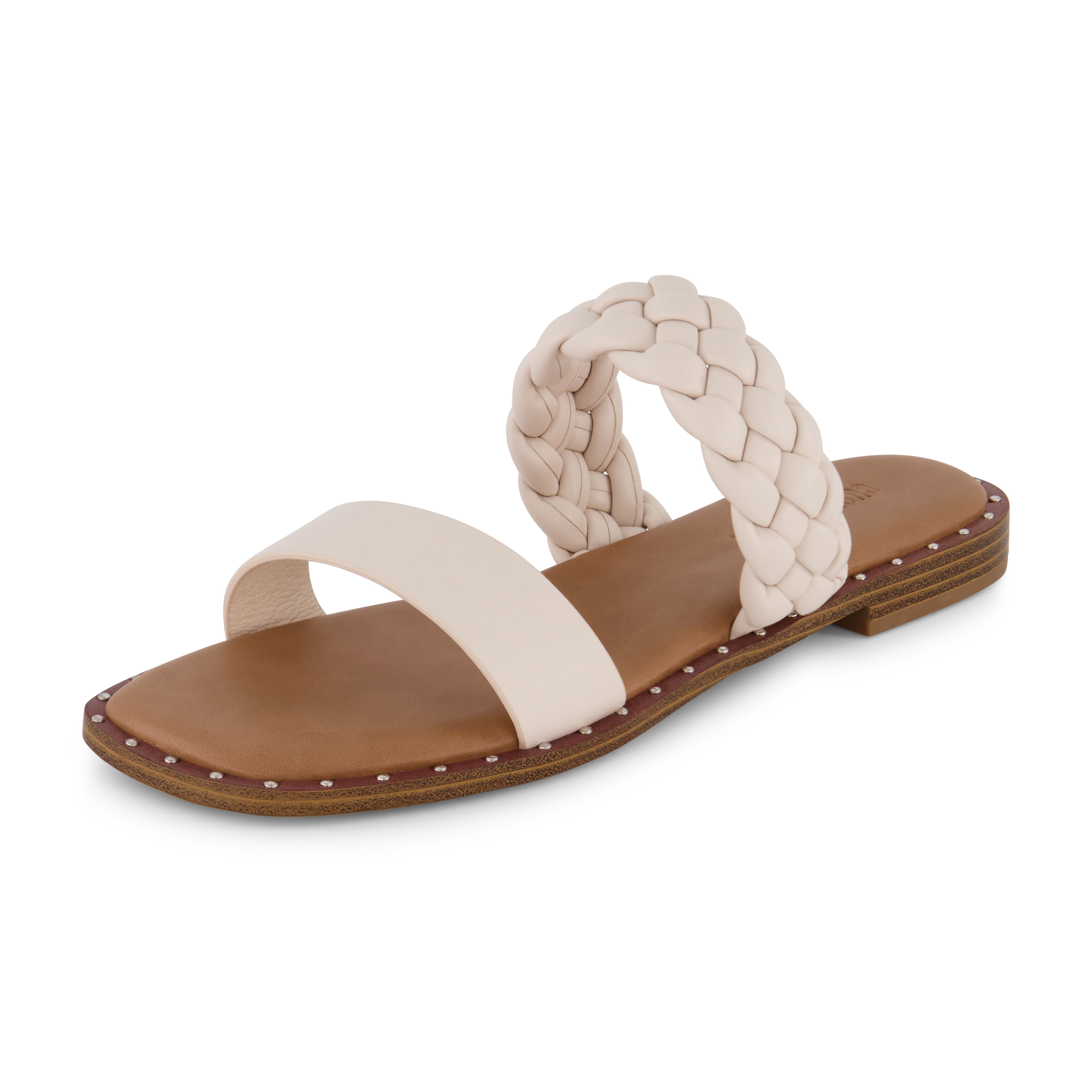 CUSHIONAIRE Women's Varro Braided Slide Sandal +Memory Foam - Walmart.com