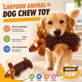 Cartoon Plush Squeaky Dog Toy Soft Teething Chew Toy Interactive Pet ...