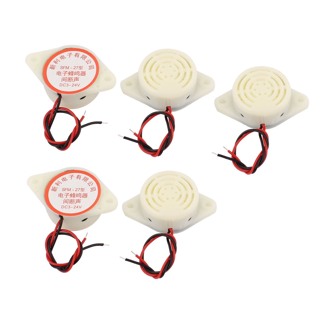 DC 3-24V Wired Industrial Discontinuous Sound Electronic Buzzer White ...
