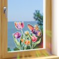 Colorful Tulip Butterfly Window Stickers - Decorative Decals for Home ...