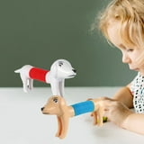 Kuorak Fidget Pipe Toy Stress Relief Vent Toy DIY Telescopic Colorful ...