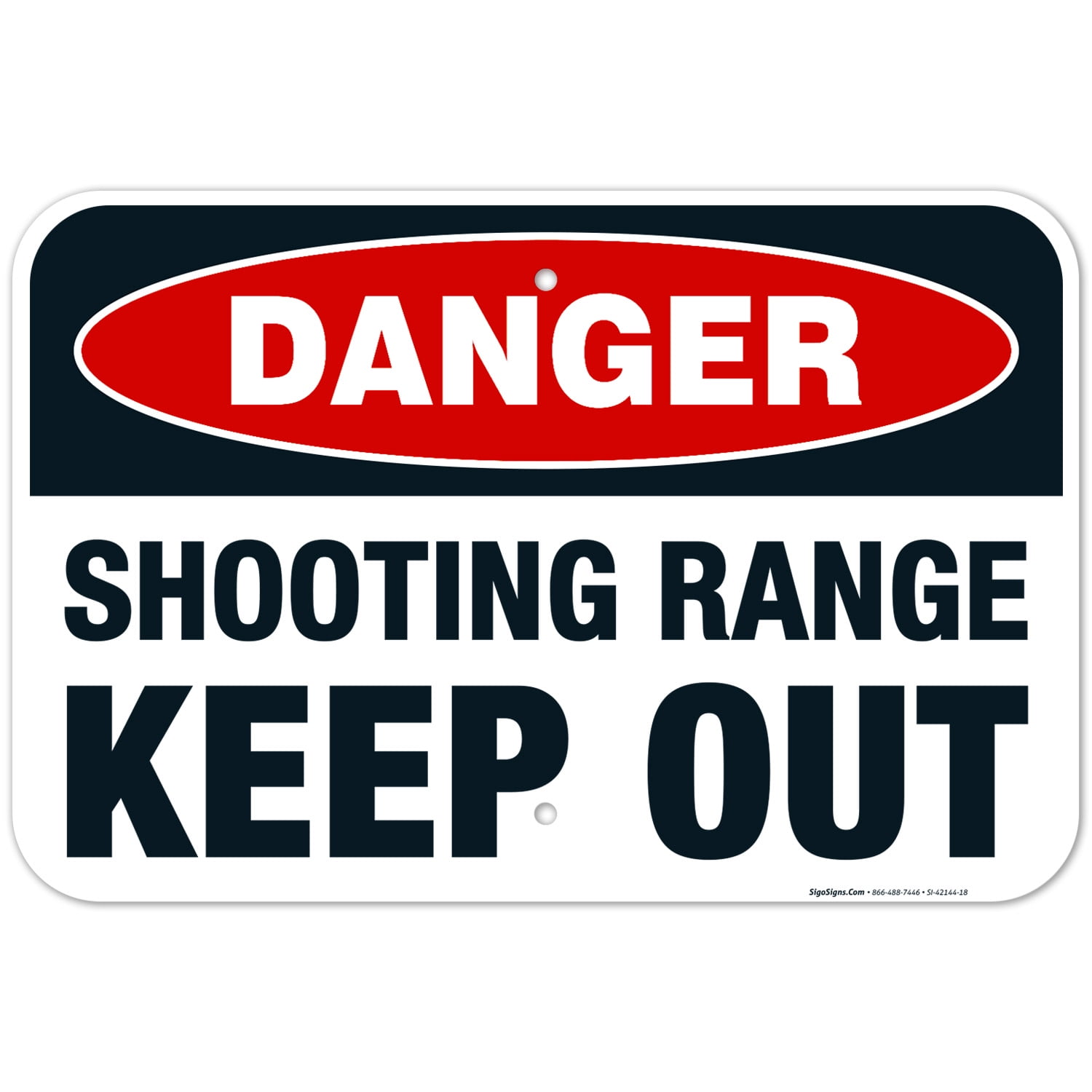 Danger Shooting Range Keep Out Sign, Warning Sign, - Walmart.com