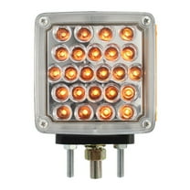 Grand General 77623 Pearl 4.5? Square Double Face LED Amber/Red/Clear ...