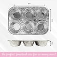 Aluminum Foil Muffin Pans Reusable and Disposable, Holds 6 Cupcakes ...