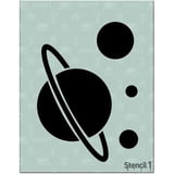 Stencil1, Space Theme Stencils 4-Pack (Astronaut, Rocket, Stars, Moon ...