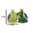 Ebros Frog Prince And Princess Kissing Ceramic Magnetic Salt And Pepper ...