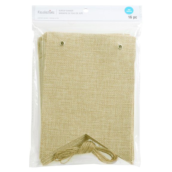Plain Burlap Banner Flags DIY Burlap Pennant Banners for Birthday ...