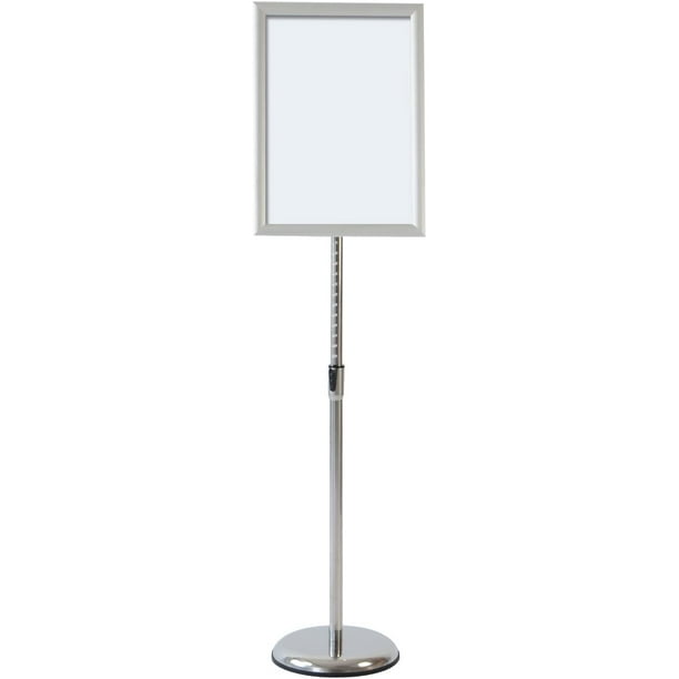 T-SIGN Adjustable Pedestal Poster Stand Aluminum Snap Open Frame for 11 ...