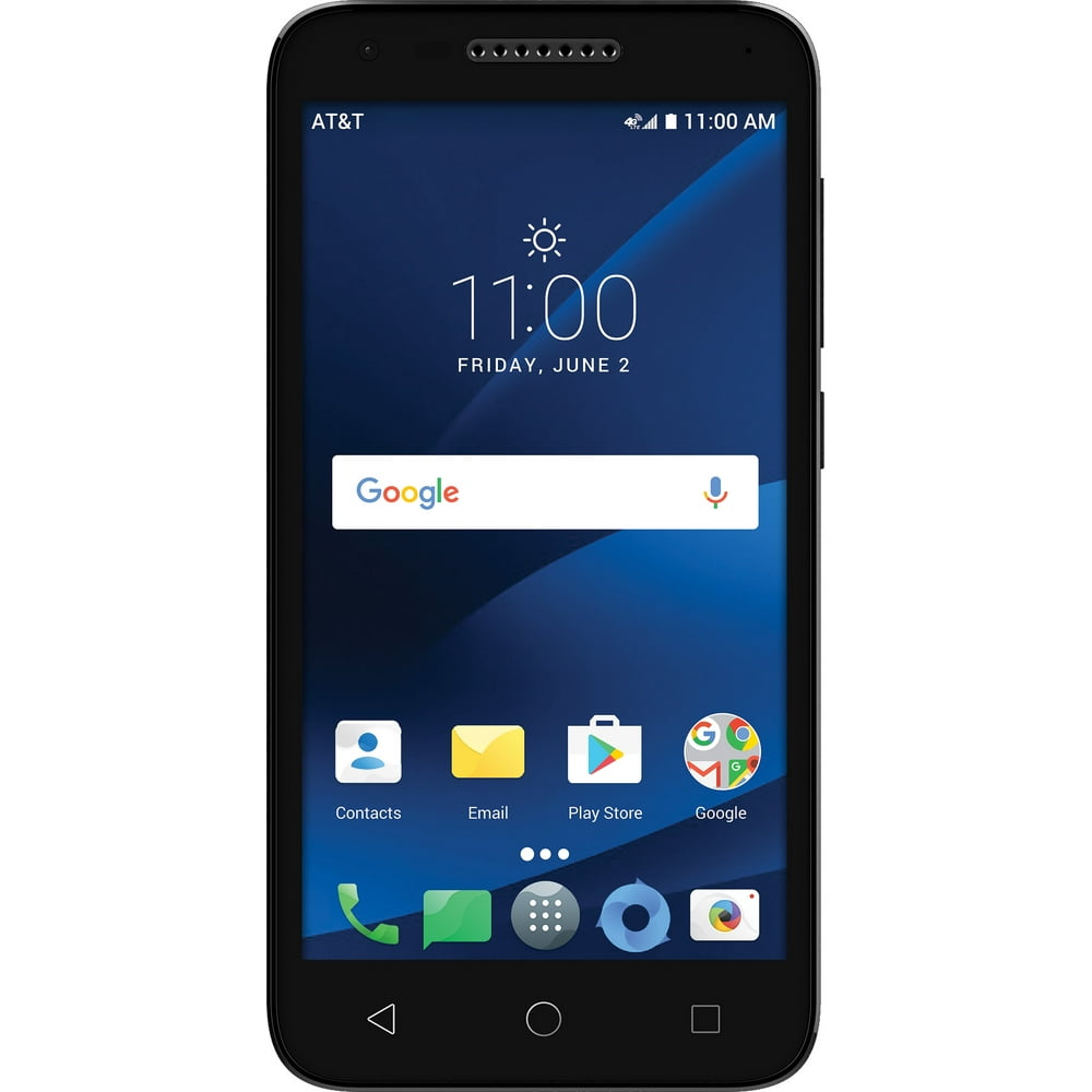 AT&T PREPAID Alcatel idealXCITE 8GB Prepaid Smartphone, Black - Walmart ...