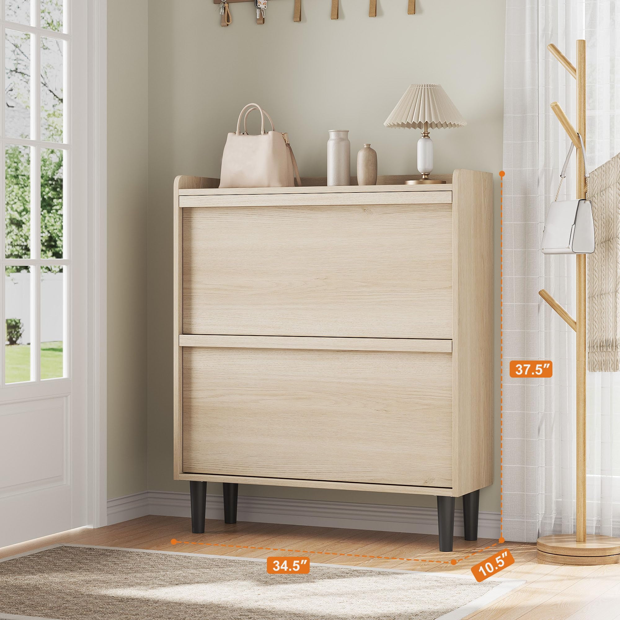 Click here for Bayuei Freestanding Shoe Storage Cabinet With 3 Fi... prices