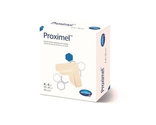 Proximel Silicone Foam Dressing, 4 X 4 Inch, w/ Border, Hartmann - Pack ...