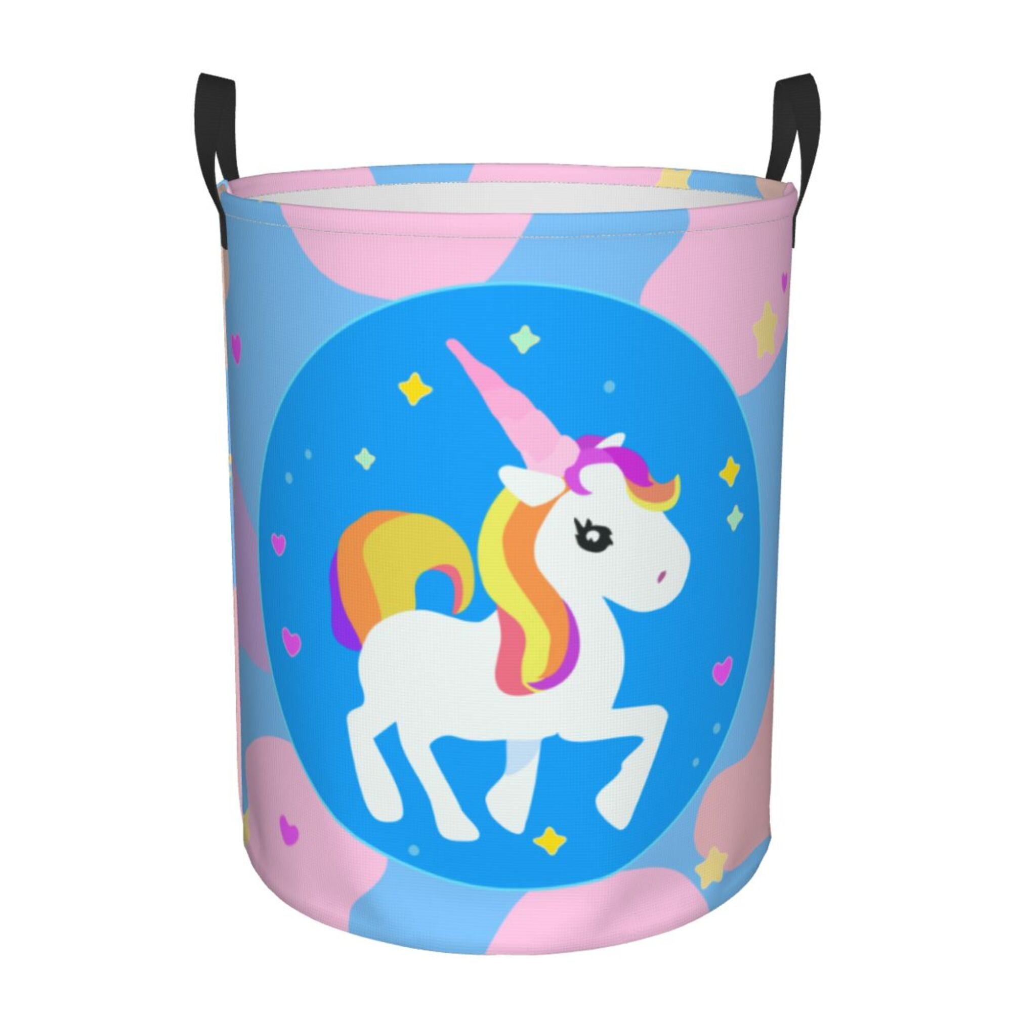 TEQUAN Waterproof Laundry Hampers, Cute Cartoon Sparkle Stars Unicorn ...
