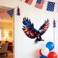 15.35x15.35in Patriotic Wall Decal, Eagle Flag Sticker for July 4th ...