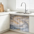 Abstact Marble Texture Cabinet Curtains Grey Brown Gold Gradient Art ...