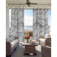 Ash Fronds Blackout Curtains for Bedroom Living Room, Gray Silver Slate ...