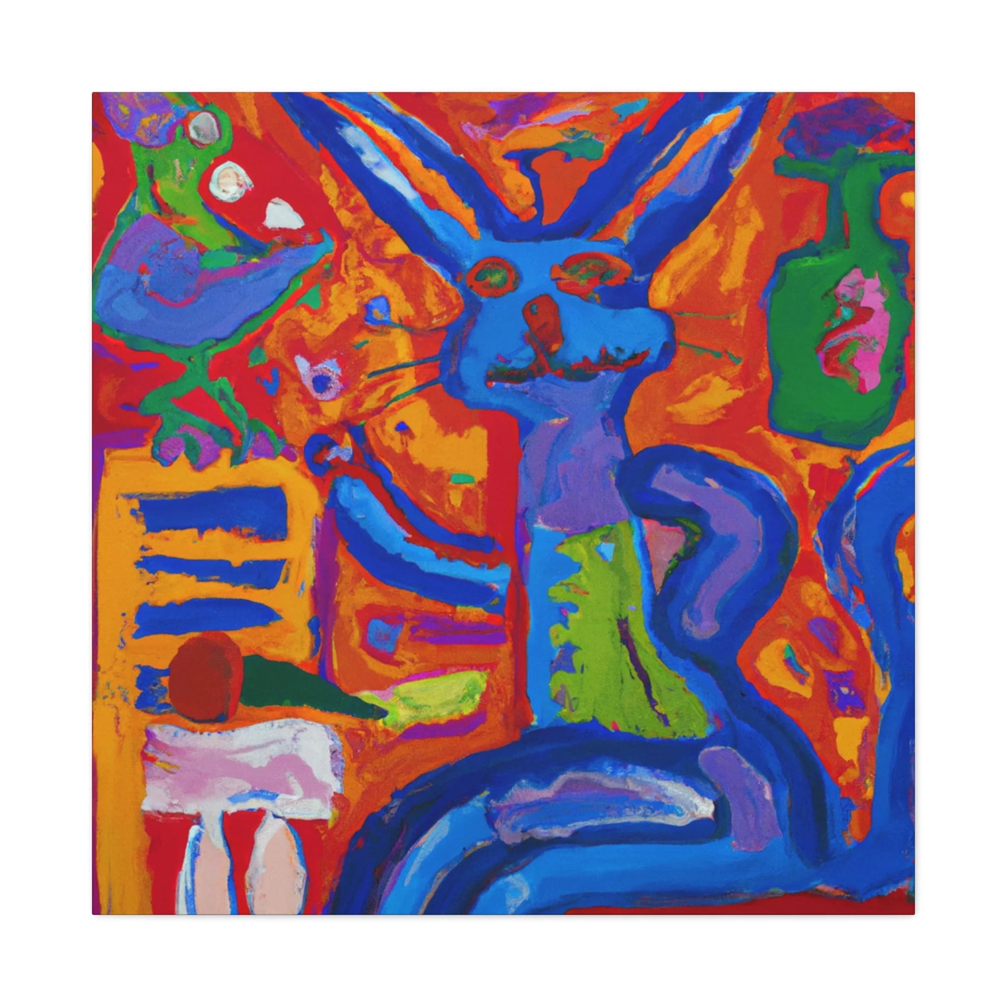 Rabbit in Fauvism - Canvas - Walmart.com