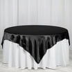 "Efavormart 60"" SILVER Satin Square Tablecloth Overlay - Topper Cover ...