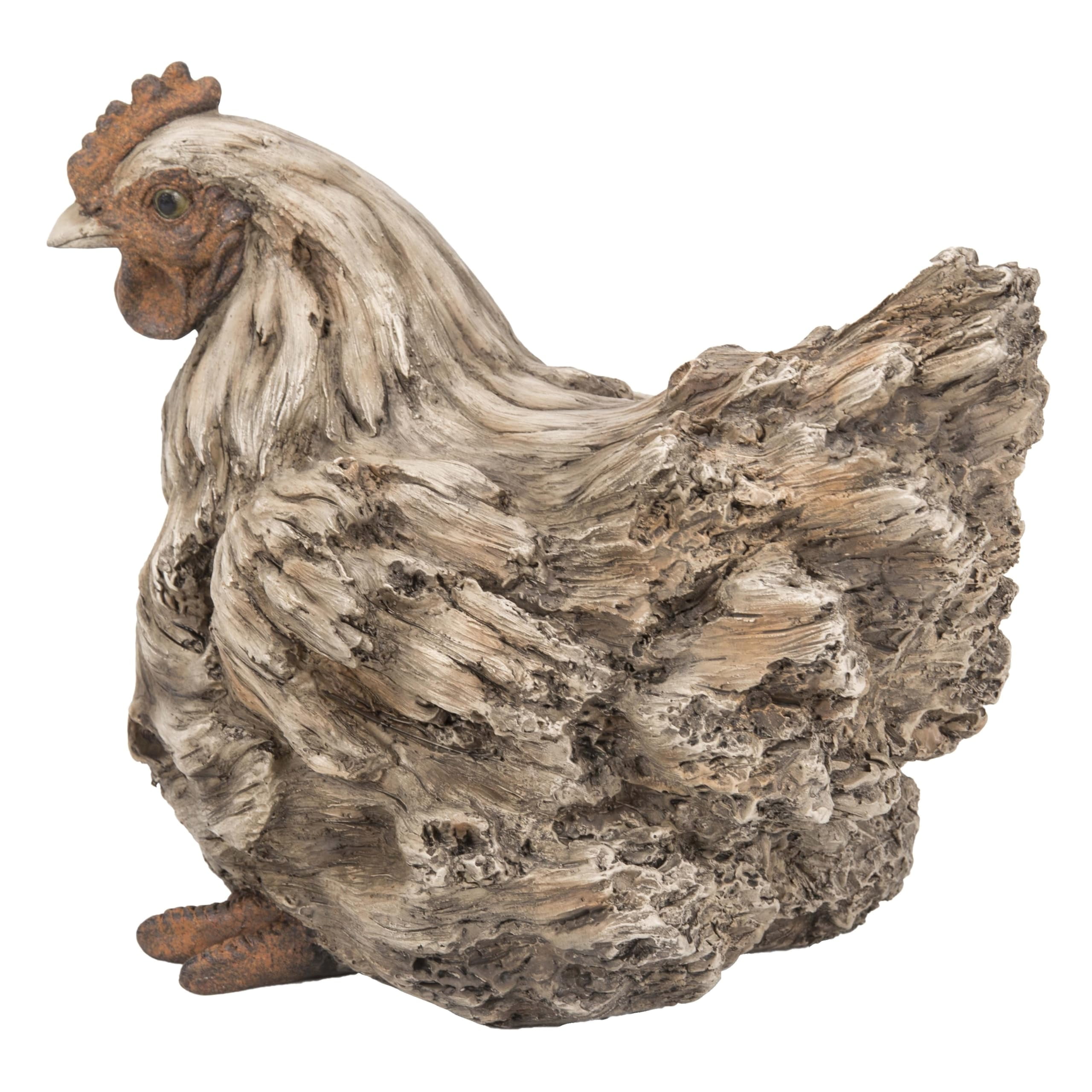 Gallina en cuclillas Sculpture Hi-Line Gift 87650-F de madera flotante ...