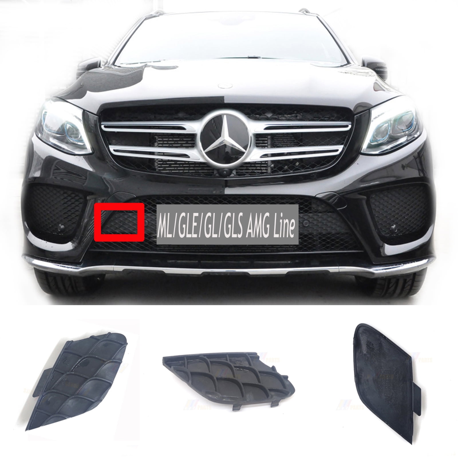Trimla Front Tow Cover for 15-19 Mercedes Benz X166 C292 AMG Line Fit ...
