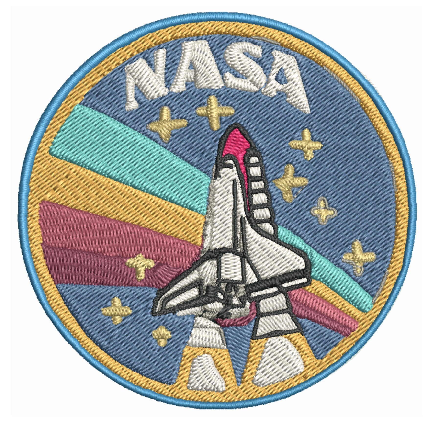 Rocket On Nasa Logo