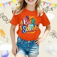 Bjutir Tees For Girls Letter Cartoon Print Short Sleeve Crew Neck Tops ...