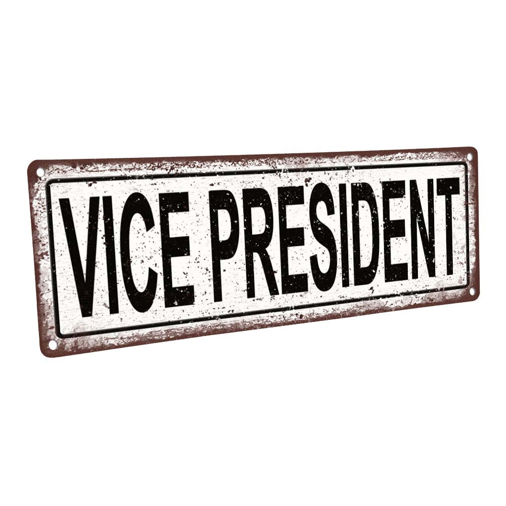 Outdoor Vice President 4"x12" Metal Sign, Wall Décor for Home and ...