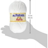 Patons Astra Yarn, White, 100% Acrylic, Medium Weight, Knitting ...