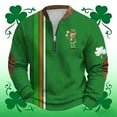 CONZONE St. Patrick'S Day Mens Pullover Sweatshirts Long Sleeve Sweatshirt for Men Trendy Lucky ...