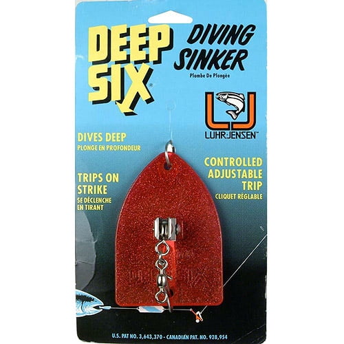 Luhr Jensen Deep Six Diving Sinker/Planer with Adjustable Trip 4" 3 1 ...