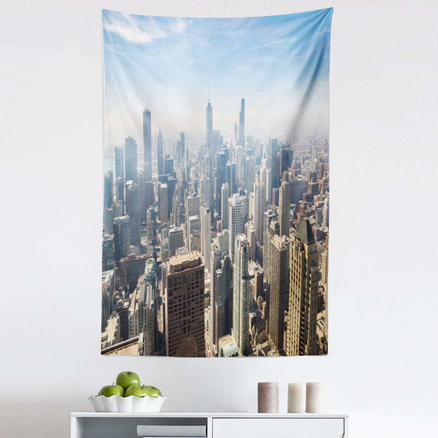 American Tapestry, Aerial View of Chicago USA Tall Buildings ...