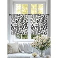 Easter Sheer Curtains 2 Panels Set Simple Black Grey Dots Stripes Plaid ...