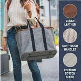 CleverMade Collapsible Canvas Tote, 8 Gal, Reusable Grocery and Storage ...