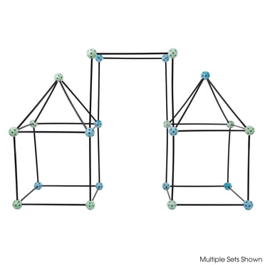 Crazy Forts! 69 Piece Buildable Indoor/Outdoor Play Fort Playset ...
