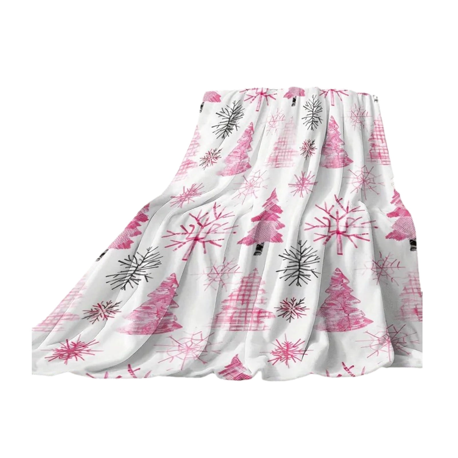Click here for Qkdmdw Christmas Blanket Pink Trees Print Soft War... prices