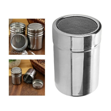 Stainless Steel Sugar Shaker Flour Duster Coffee Sifter Salt Pepper ...