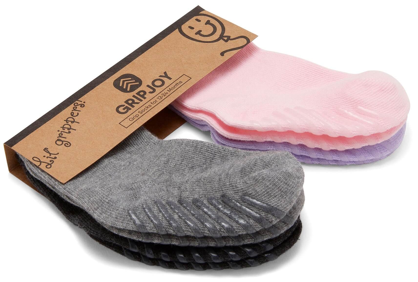 Grip Socks for Infants Toddlers Babies Kids Boys Girls 4pk - Walmart.com