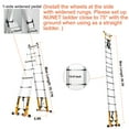 20FT Heavy Duty Telescoping Ladder w. Stabilizer, Adjustable Folding 8 ...
