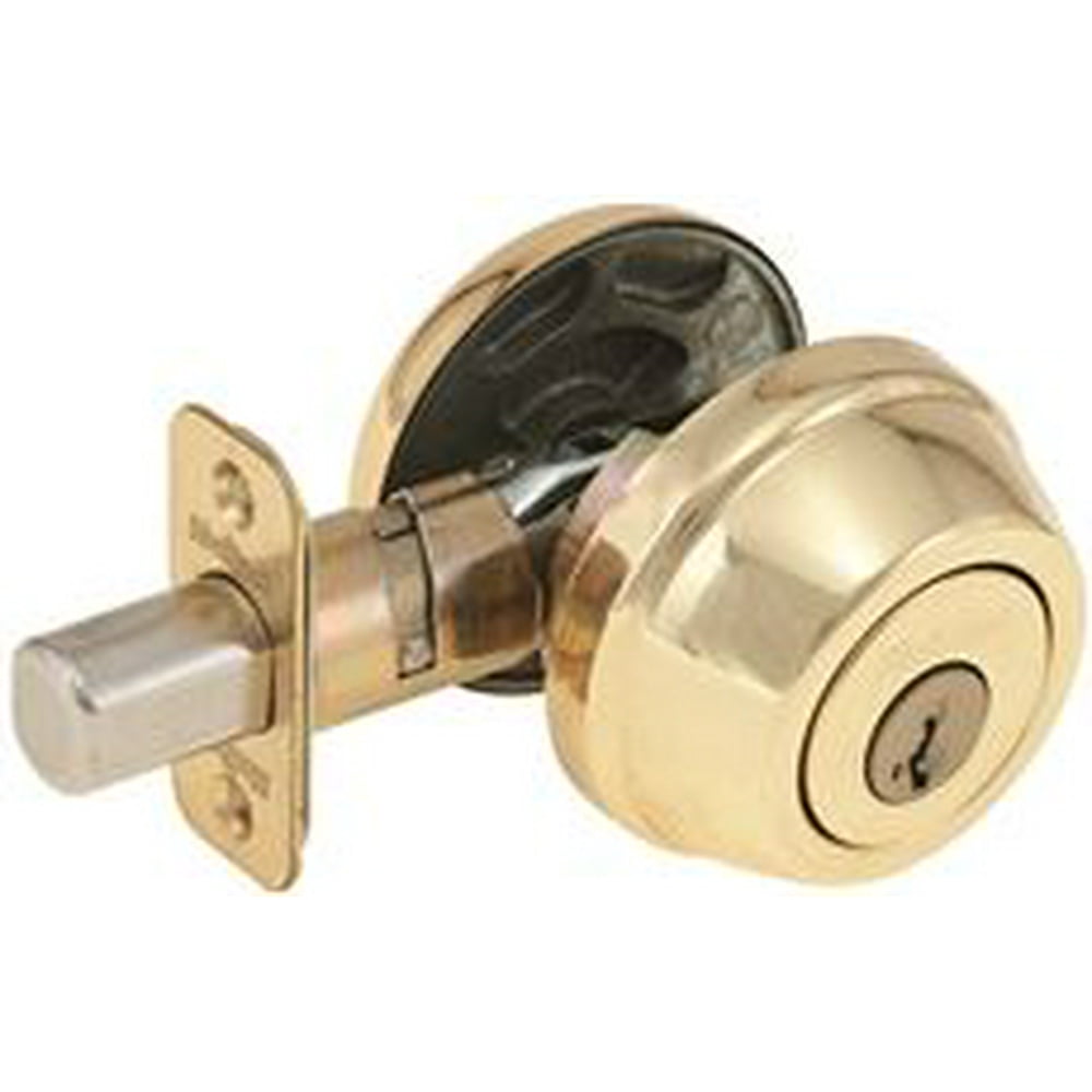 Kwikset 780 Single Cylinder Deadbolt Smartkey Polished Brass - Walmart ...