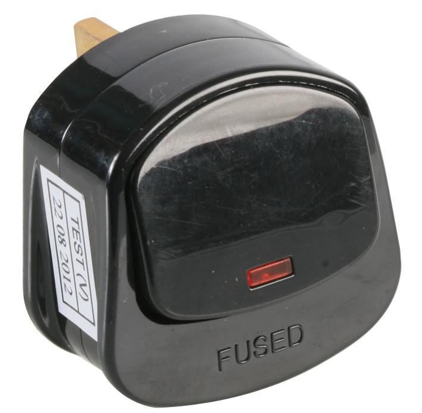PRO ELEC - 13A Switched Plug Top with Neon Light, Black - Walmart.com