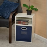 Niche Cubo Half Size Stackable Storage Cube- White Wood Grain - Walmart.com