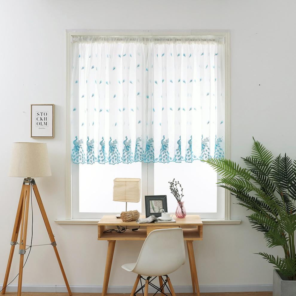 Click here for Sdnall Leaves Sheer Curtain Tulle Window Voile Dra... prices