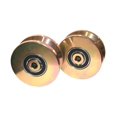 Sliding Gate Wheels 4 Inch V Groove Double Bearing - 2 Pack 3000 Lbs ...