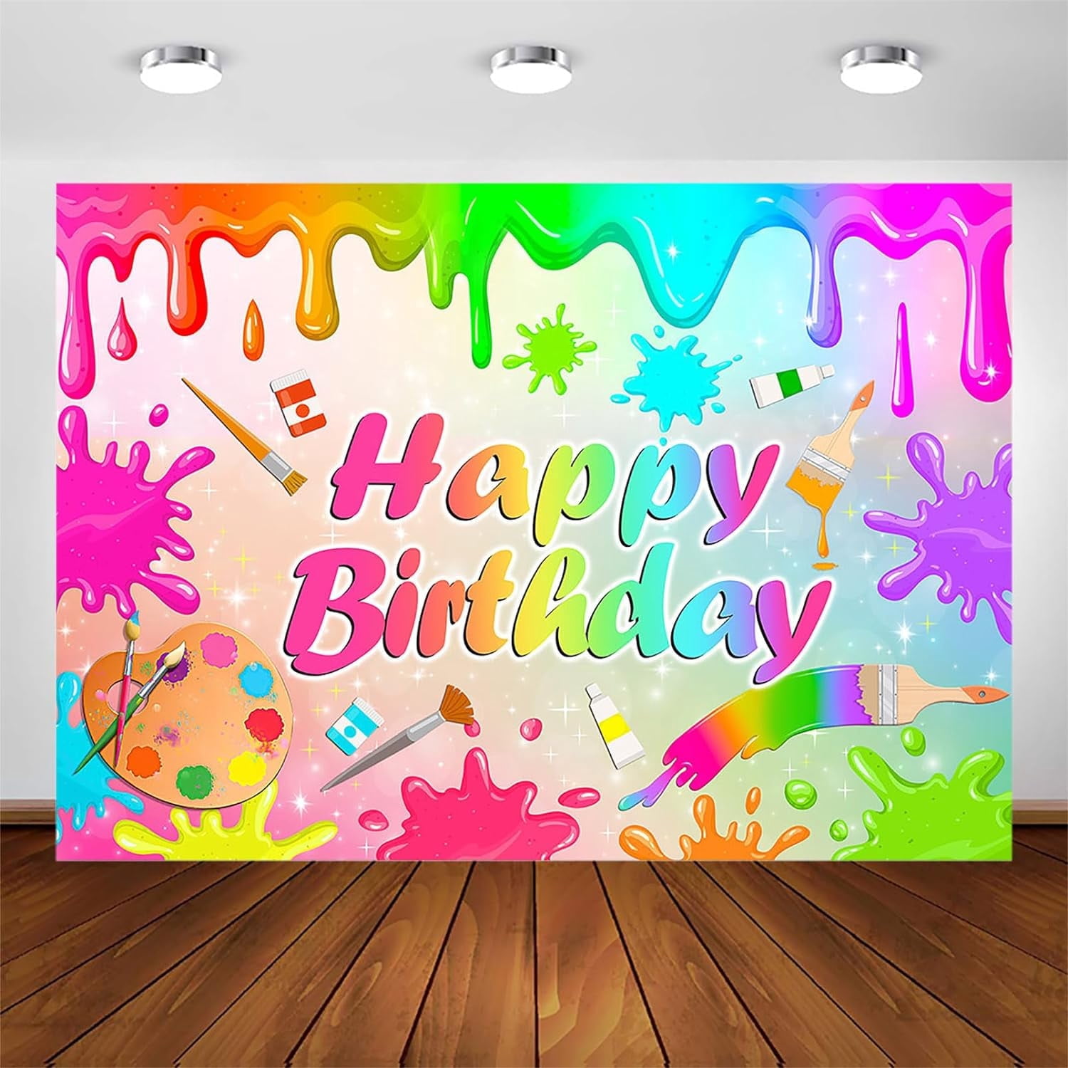 Fondo de cumpleaños con tema de artista para niños, decoración para ...